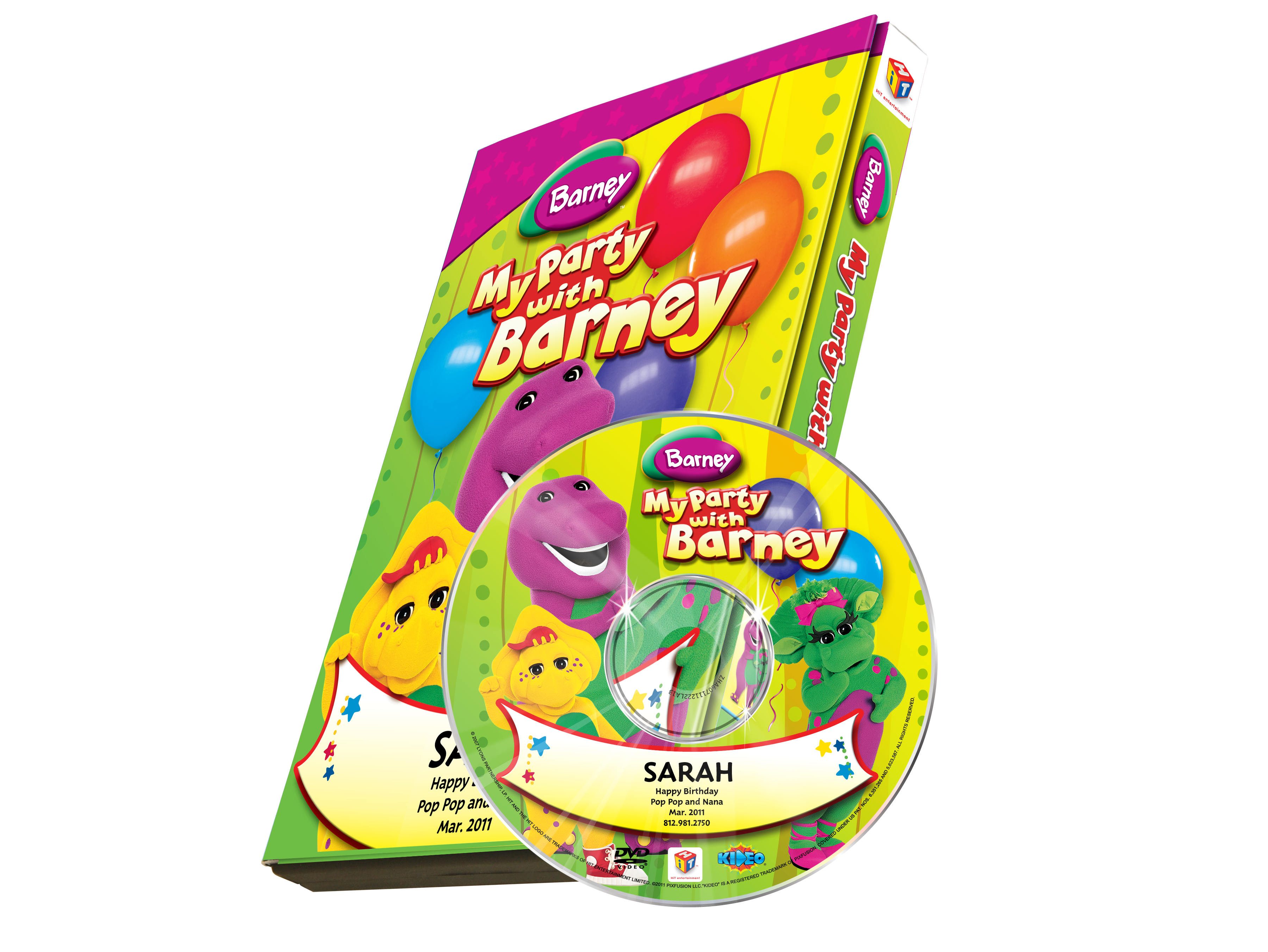 My Party With Barney DVD - $30.00 : Little ABs Personalized Treasures ...